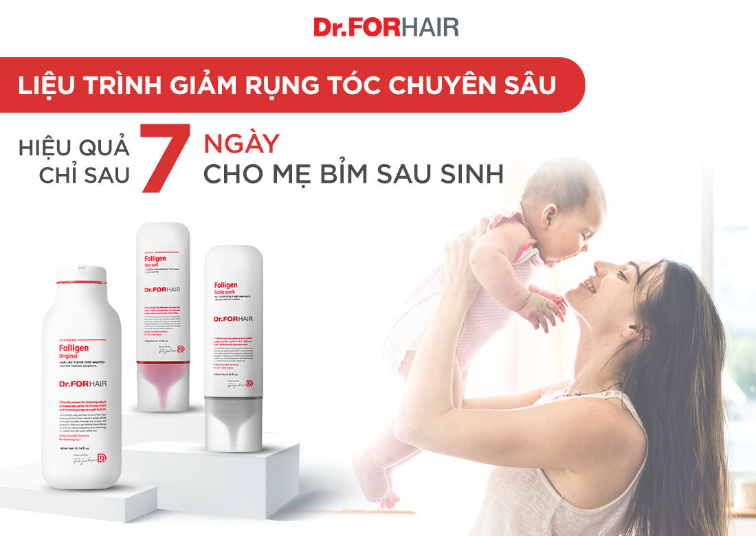 Liệu Trình Giảm Rụng Tóc Chuyên Sâu Cho Mẹ Bỉm Sau Sinh Có Hiệu Quả Chỉ Sau 7 Ngày